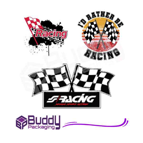 Custom Racing Stickers | Durable Vinyl Decals for Cars & Bikes